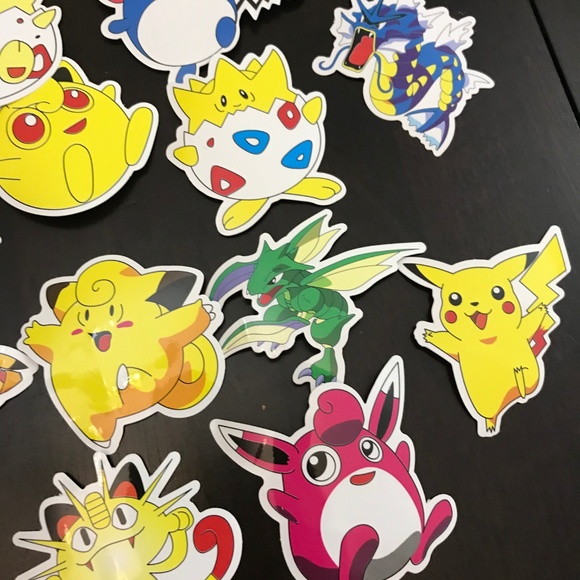 Office | 38 Pc Pokemon Go Pikachu Vinyl Stickers Bundle | Poshmark